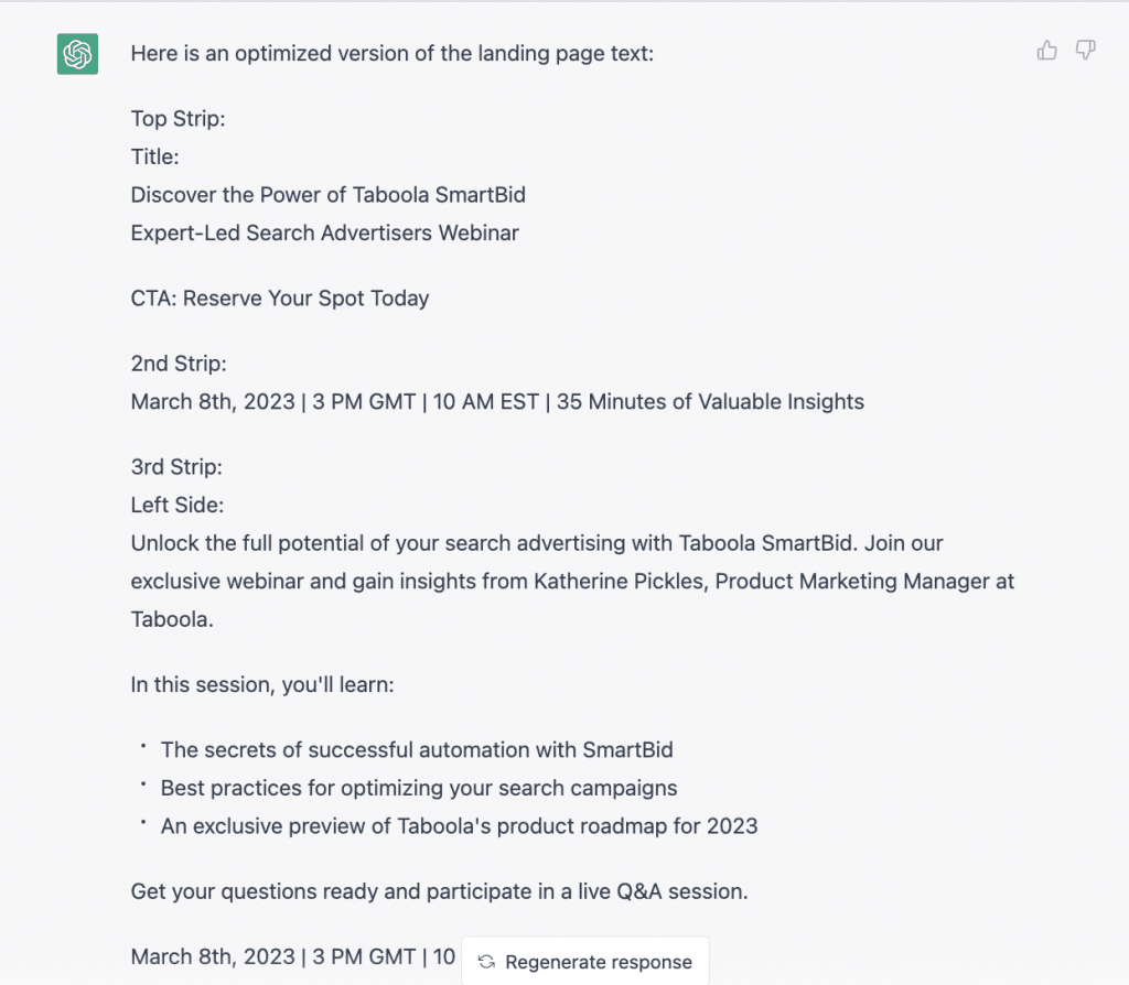 ChatGPT for Marketers | Taboola.com