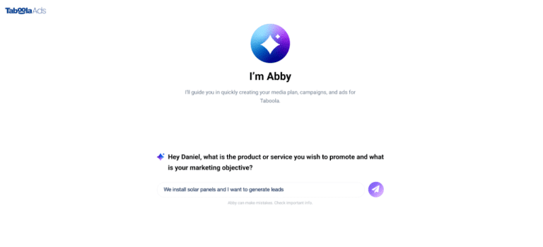 Abby by Taboola: Generative AI for Easy and Effective Advertising