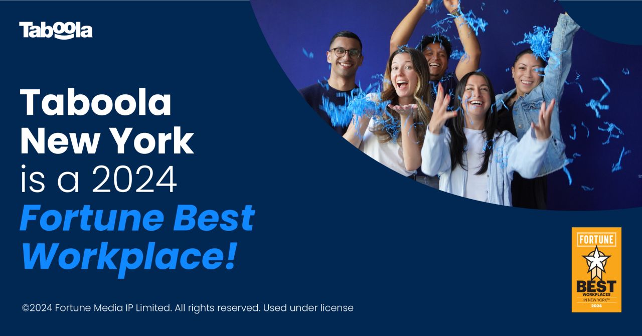 Taboola Named One of the Fortune Best Workplaces in New York in 2024 by Great Place to Work ...